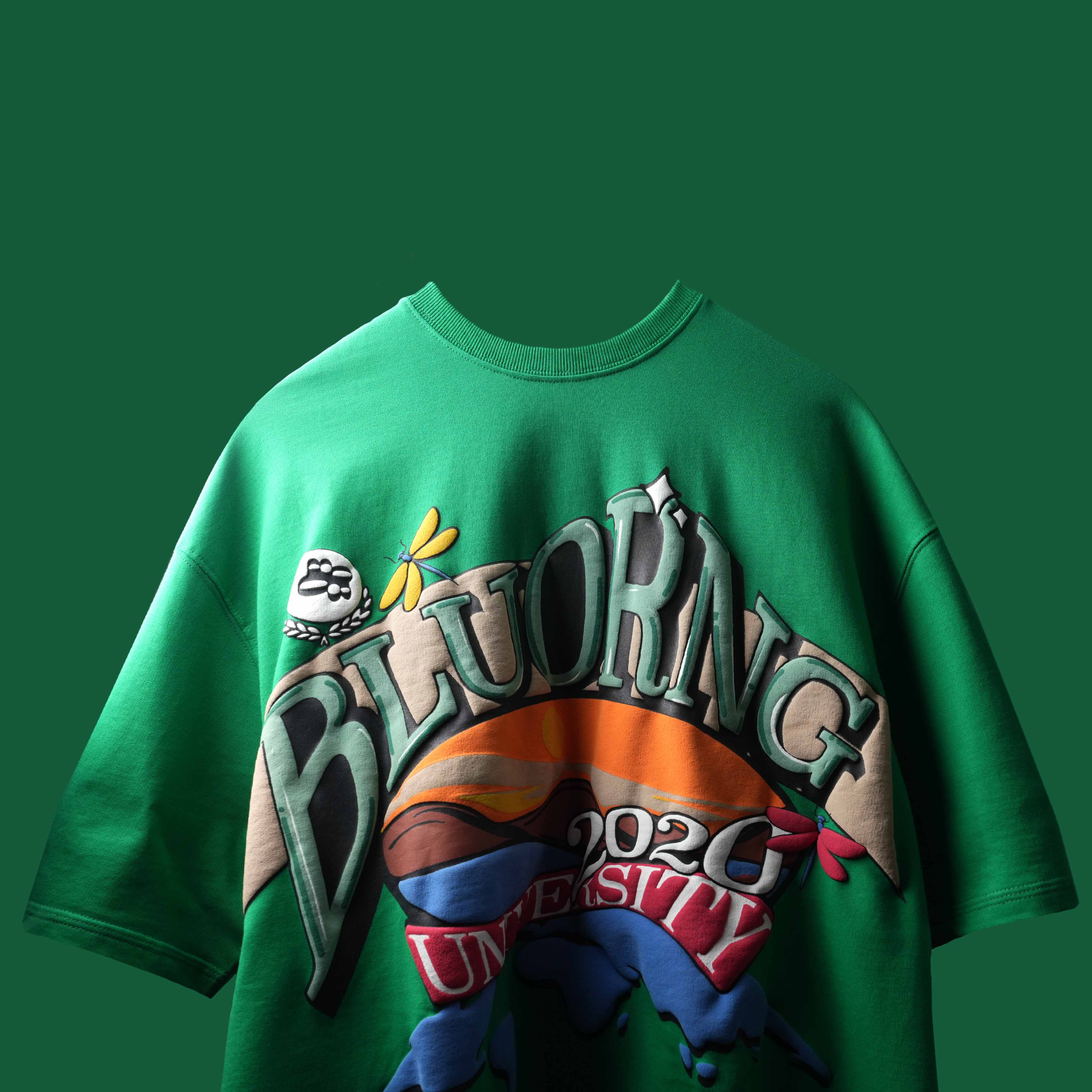 BG UNI Green T-Shirt - Oversized Unisex Premium Green Cotton Tee with ...