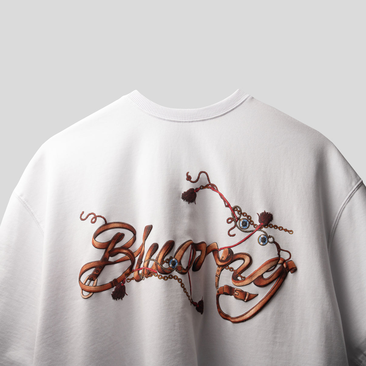White Harnessed T-shirt Online - Oversized Luxury T-shirt – BLUORNG